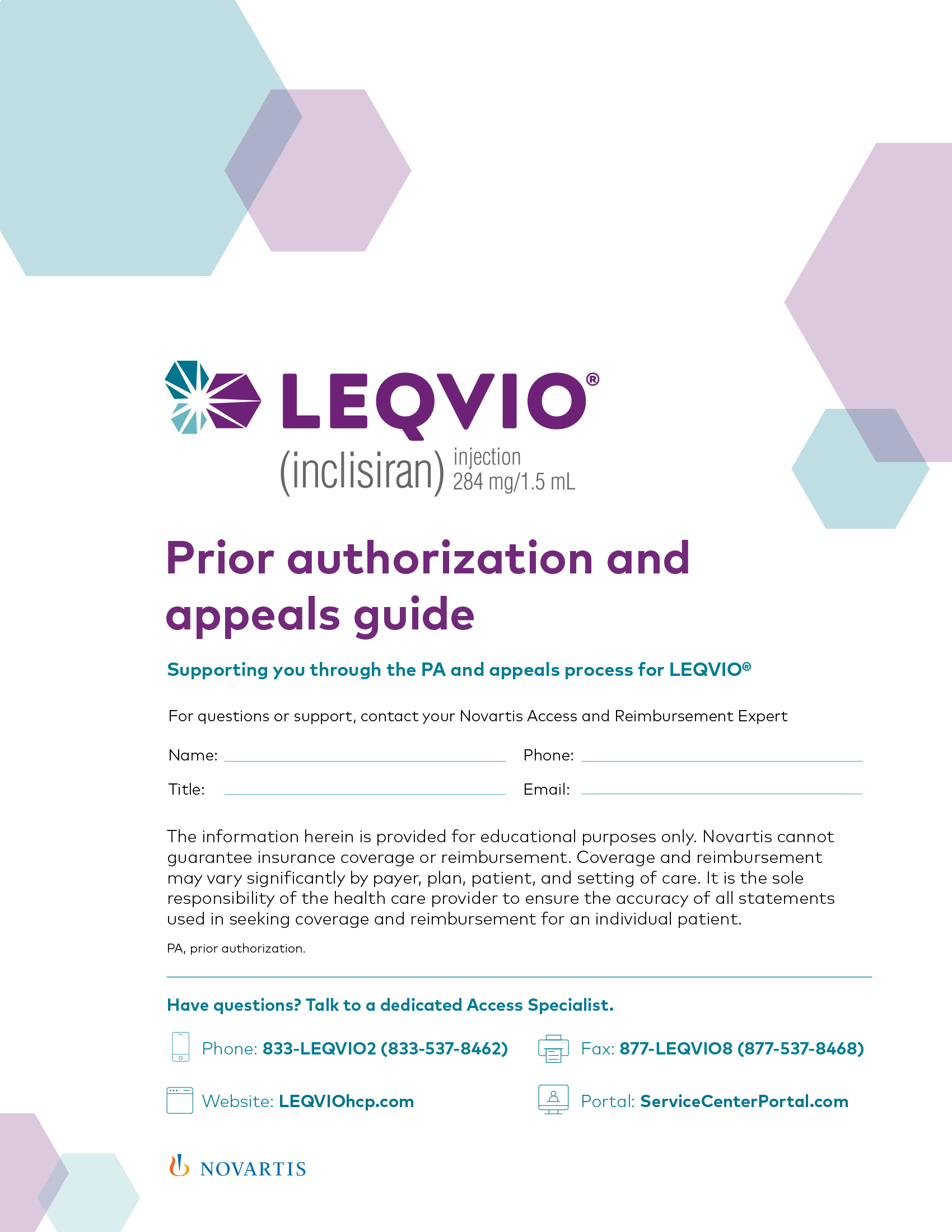 LEQVIO Service Center | Homepage